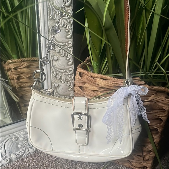 Coach | Bags | Coach Elegant White Hampton Demi Shoulder Bag With ...